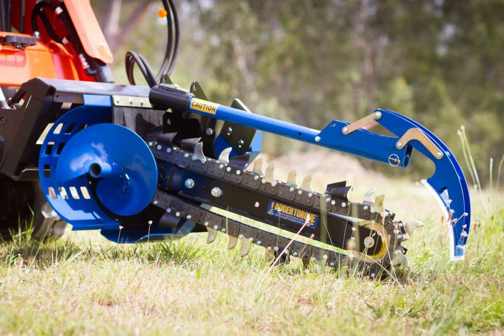 Skid Steer Trencher - Standard Flow - Up to 4ft Deep and 8" Wide