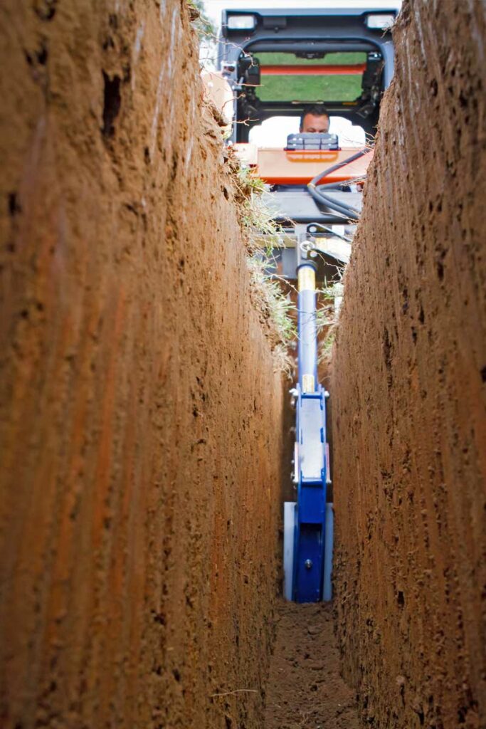 Skid Steer Trencher - Standard Flow - Up to 4ft Deep and 8" Wide