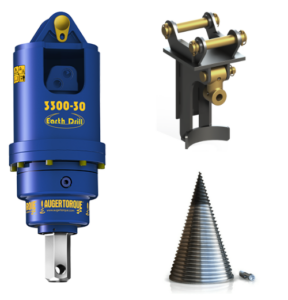 Mini Excavator Log Splitter Auger Cone Package