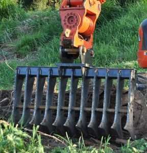 Mini Excavator Rake - Digga USA - Machines from 3-10 tons!