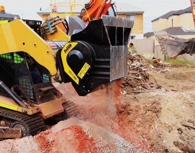 Skid Steer Concrete Crusher Bucket - Capacities up to 110 gallons!