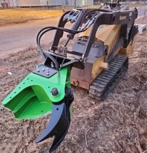 Mini Skid Steer Tree Shear Attachment - Cut & Hold Trees up to 8"